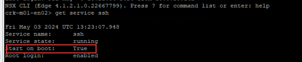 VCF NSX Edge VM – Enable SSH – DavidRing.ie
